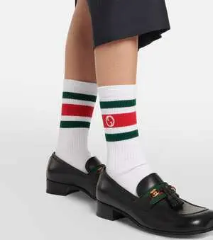 Gucci Interlocking G Cotton-blend Crew Socks