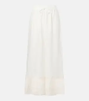 ALEMAIS Embroidered Linen Culottes