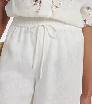 ALEMAIS Embroidered Linen Culottes
