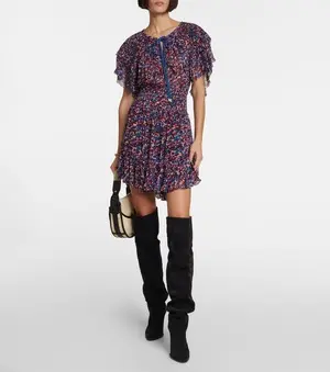 MARANT ETOILE Florise Printed Georgette Minidress