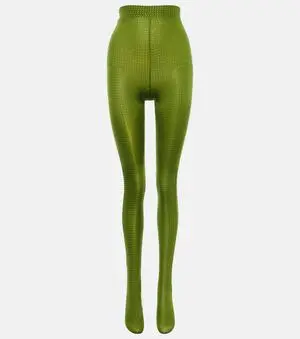 Alex Perry Crystal-embellished Tights - Green