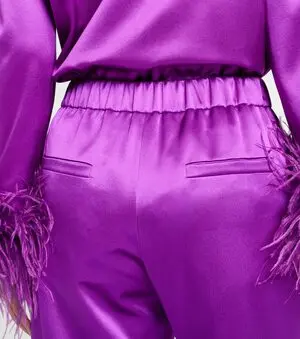 Valentino Garavani Silk Satin Wide-leg Pants
