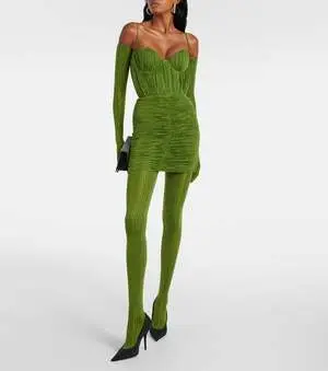 Alex Perry Embellished Ruched Mini Dress