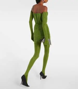 Alex Perry Embellished Ruched Mini Dress