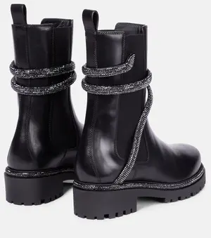 Rene Caovilla Cleo Embellished Leather Chelsea Boots