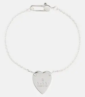 Gucci Sterling Heart Chain Bracelet - Silver