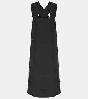 Co Border Wool-blend Faille Midi Dress