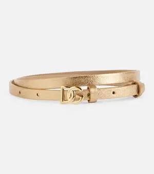 Dolce & Gabbana Leather Belt - Gold
