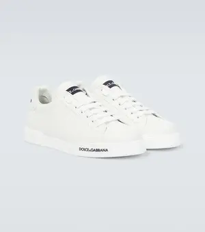 Dolce & Gabbana Logo Leather Sneakers