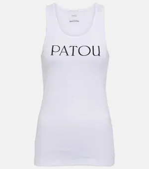 PATOU Logo Cotton Jersey Tank Top