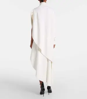 Alaïa Asymmetric Caped Wool Sweater