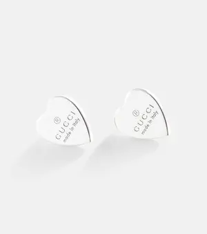 Gucci Sterling Heart Stud Earrings