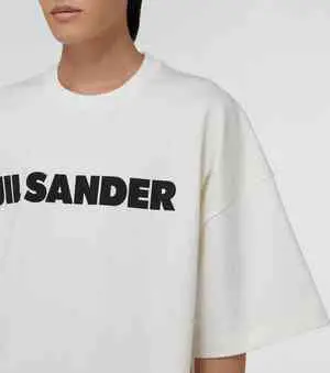 JIL SANDER Logo Short-sleeved Cotton T-shirt - White