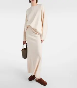 FFORME Robyn Wool And Cotton-blend Maxi Skirt
