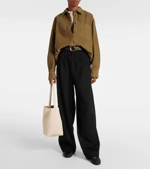 THE ROW N/s Park Medium Leather Tote Bag