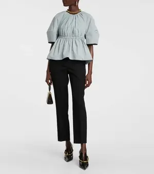 JIL SANDER Tailored Straight Wool Pants