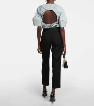 JIL SANDER Tailored Straight Wool Pants