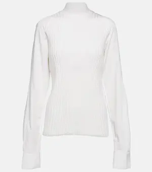 TOTEME Ribbed-knit Wool-blend Top