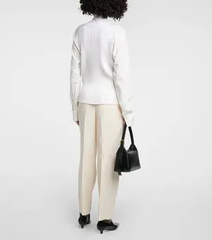 TOTEME Ribbed-knit Wool-blend Top