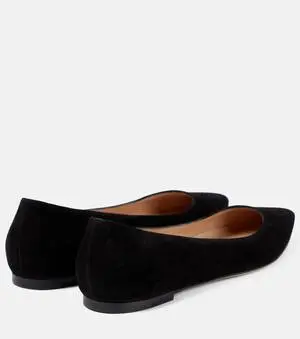 GIANVITO ROSSI Suede Ballet Flats - Black