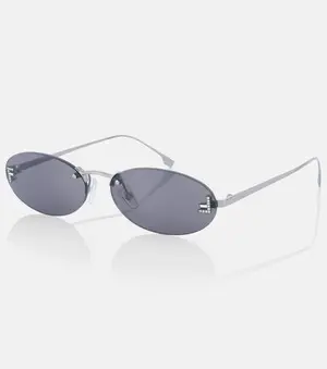 Fendi First Crystal Oval Sunglasses - Blue