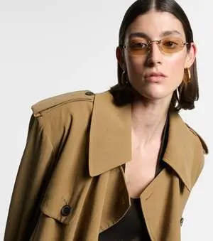 Fendi First Crystal Oval Sunglasses - Blue