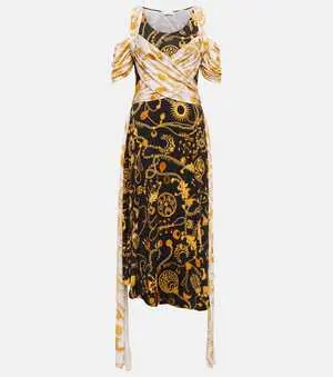 MARINE SERRE Printed Midi Dress - Multicoloured