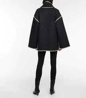 TOTEME Embroidered Wool-blend Jacket