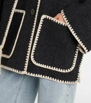 TOTEME Embroidered Wool-blend Jacket