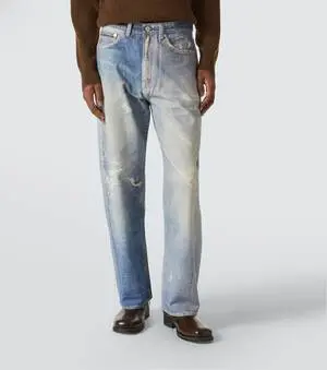 Our Legacy Third Cut Trompe L'oil Straight Jeans - Blue