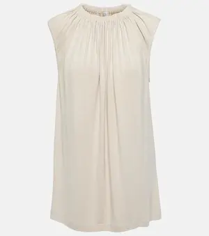 TOTEME Gathered Jersey Top - Beige