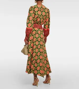Ulla Johnson Violette Ruffled Crepe Midi Skirt