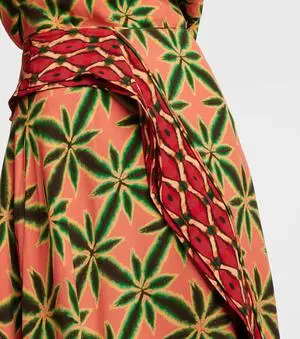 Ulla Johnson Violette Ruffled Crepe Midi Skirt