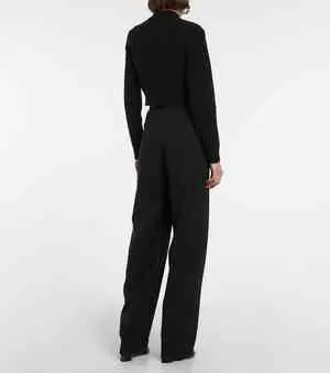 Alaïa Cropped Virgin Wool Turtleneck Sweater