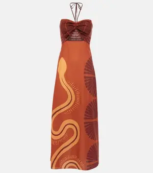 Johanna Ortiz Cotton Maxi Dress - Brown