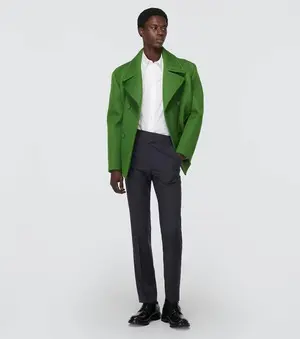 Valentino Garavani Wool And Mohair Straight Trousers