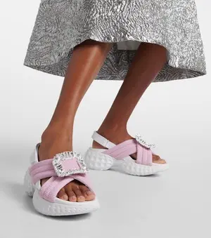 ROGER VIVIER Viv' Run Light Embellished Sandals - Multicoloured
