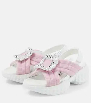 ROGER VIVIER Viv' Run Light Embellished Sandals - Multicoloured