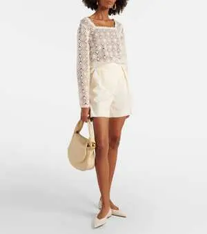 Rixo Natayla Crochet Crop Top