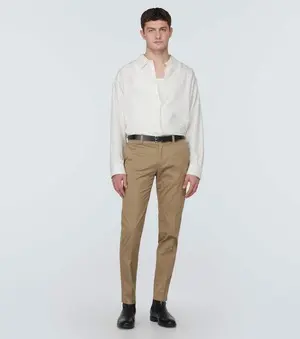 Dolce & Gabbana High-rise Cotton-blend Chinos