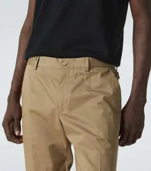 Dolce & Gabbana High-rise Cotton-blend Chinos