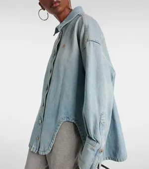 Attico Asymmetrical Denim Shirt - Blue