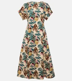 Ulla Johnson Devon Printed Cotton Midi Dress