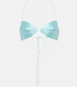 THE SEI Silk Bra Top - Blue