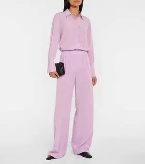 JOSEPH Hulin Silk Crepe Wide-leg Pants
