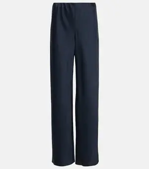 Vince Fluid Satin Straight Pants - Black