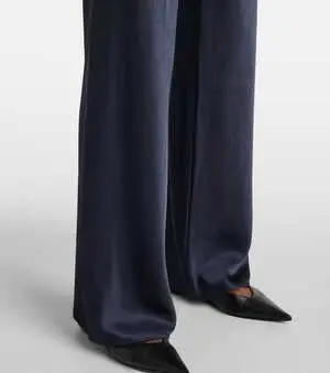 Vince Fluid Satin Straight Pants - Black