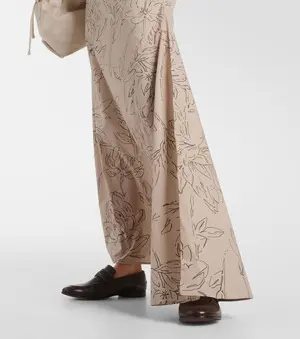 Brunello Cucinelli Floral Cotton Maxi Dress