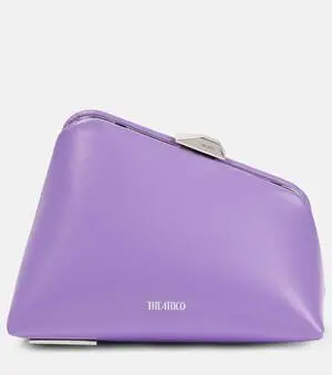 Attico Midnight Mini Embellished Leather Clutch