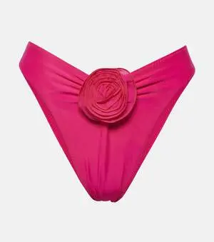 SAME Rose Floral-appliqué Bikini Bottoms - Pink